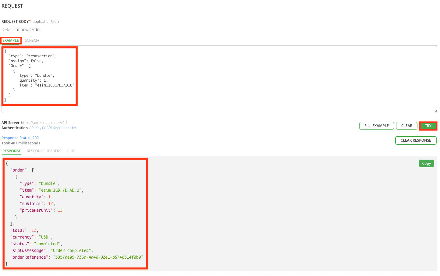 Create An eSIM Using The API – eSIM Go