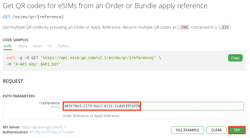 Create An eSIM Using The API – eSIM Go